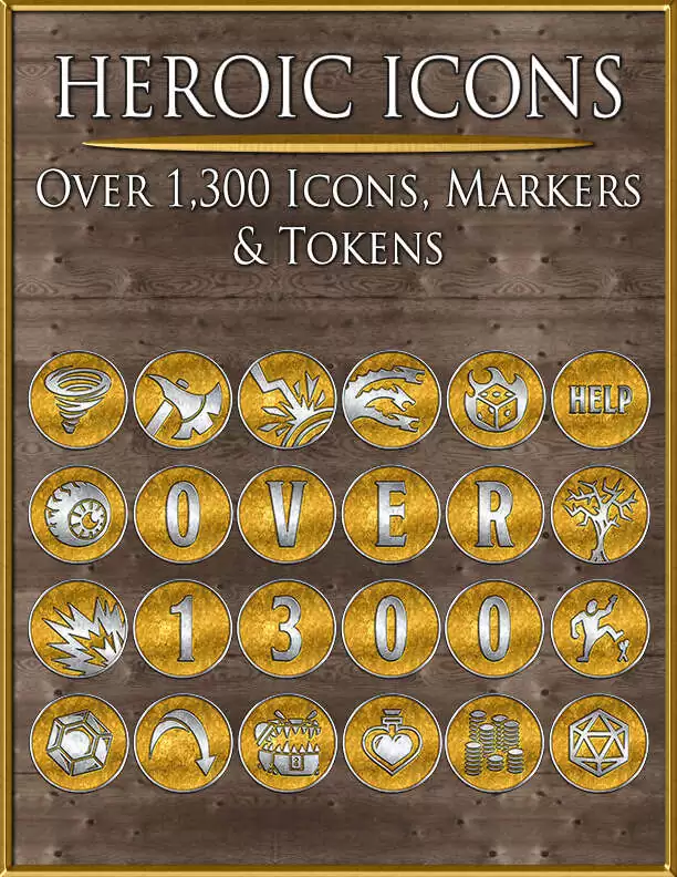 Heroic Icons: Gold & Silver - Heroic Roleplaying | Status Icons ...