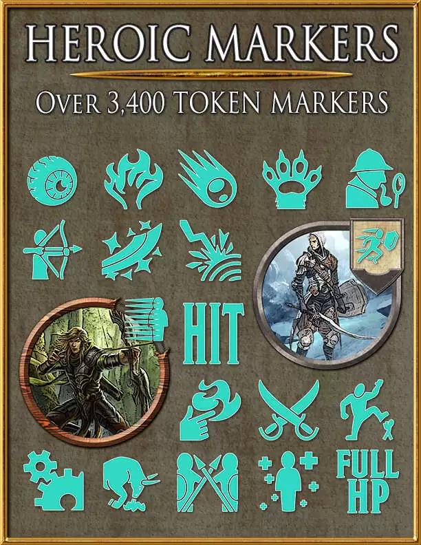Heroic Markers: Sea Green - Heroic Roleplaying | Token Markers ...