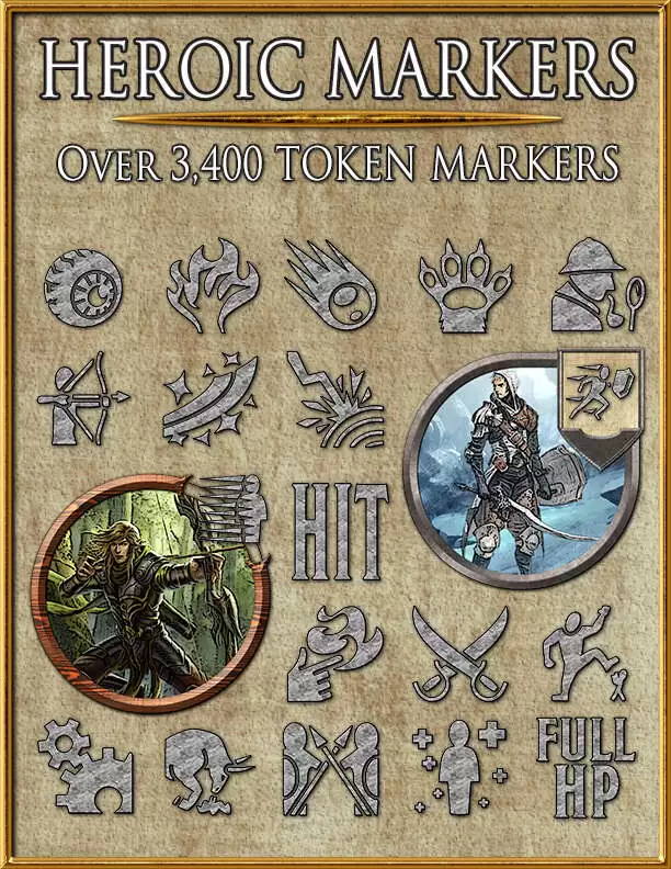 Heroic Markers: Stone - Heroic Roleplaying | Token Markers | DriveThruRPG