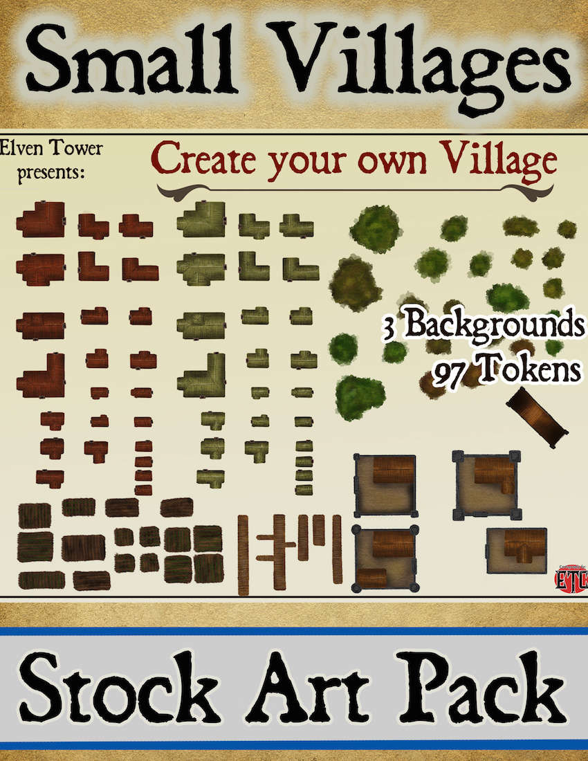 Small Villages - Stock Art - Elven Tower | Token Packs | DriveThruRPG
