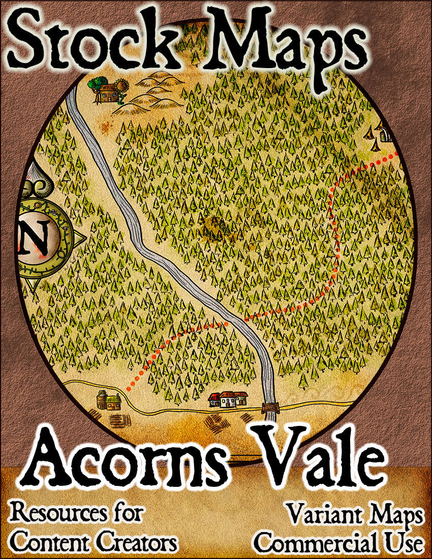 Acorns Vale - Stock Map - Elven Tower | Stock Maps | DriveThruRPG