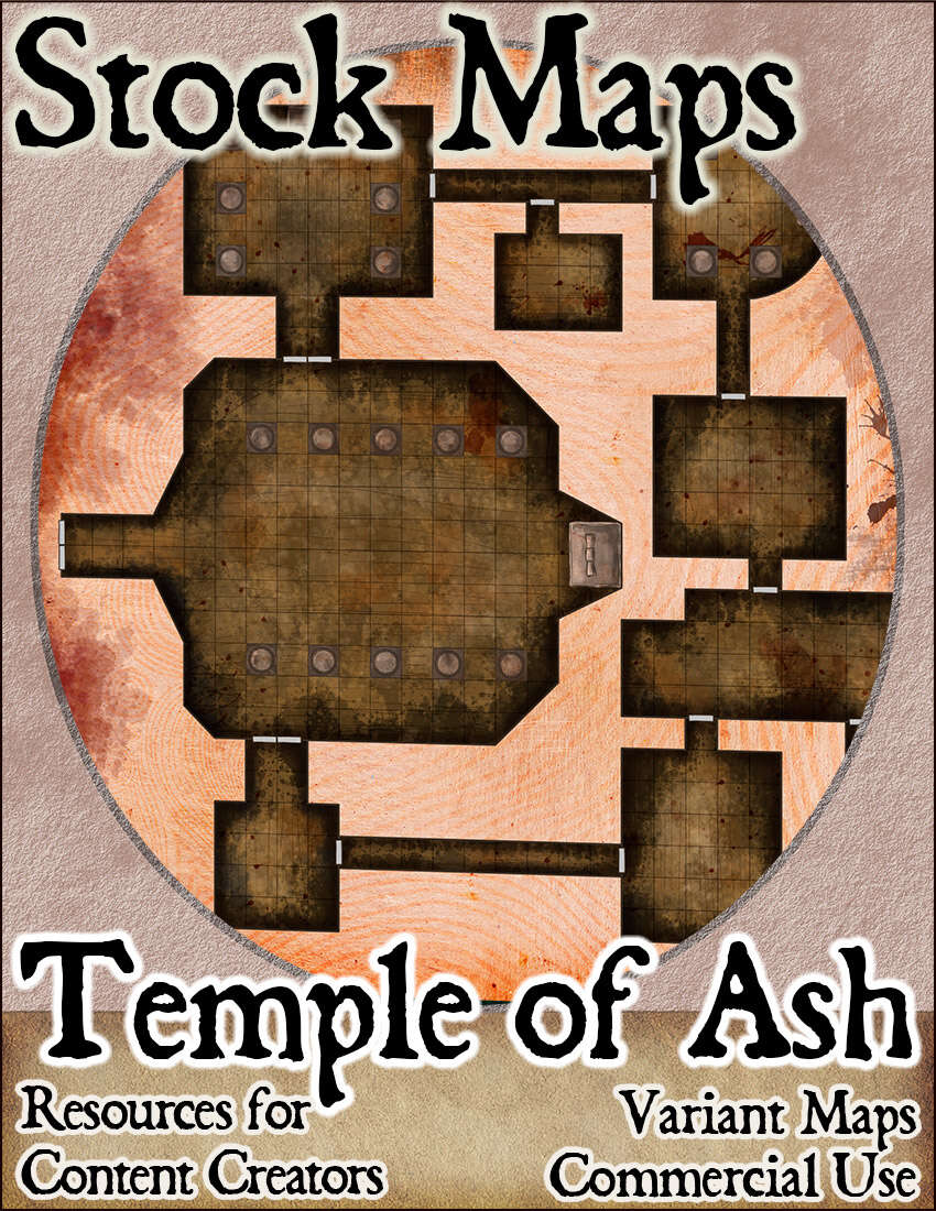 Temple of Ash - Stock Map - Elven Tower | Stock Maps | DriveThruRPG