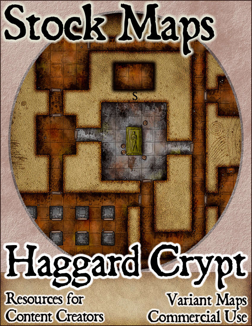 Haggard Crypt - Stock Map - Elven Tower | Stock Maps | DriveThruRPG