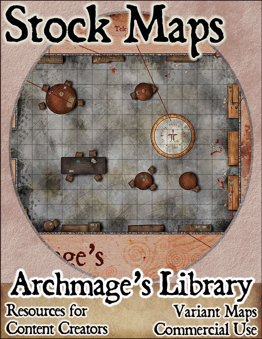 Archmage's Library Dungeon - Stock Map - Elven Tower | Stock Maps ...