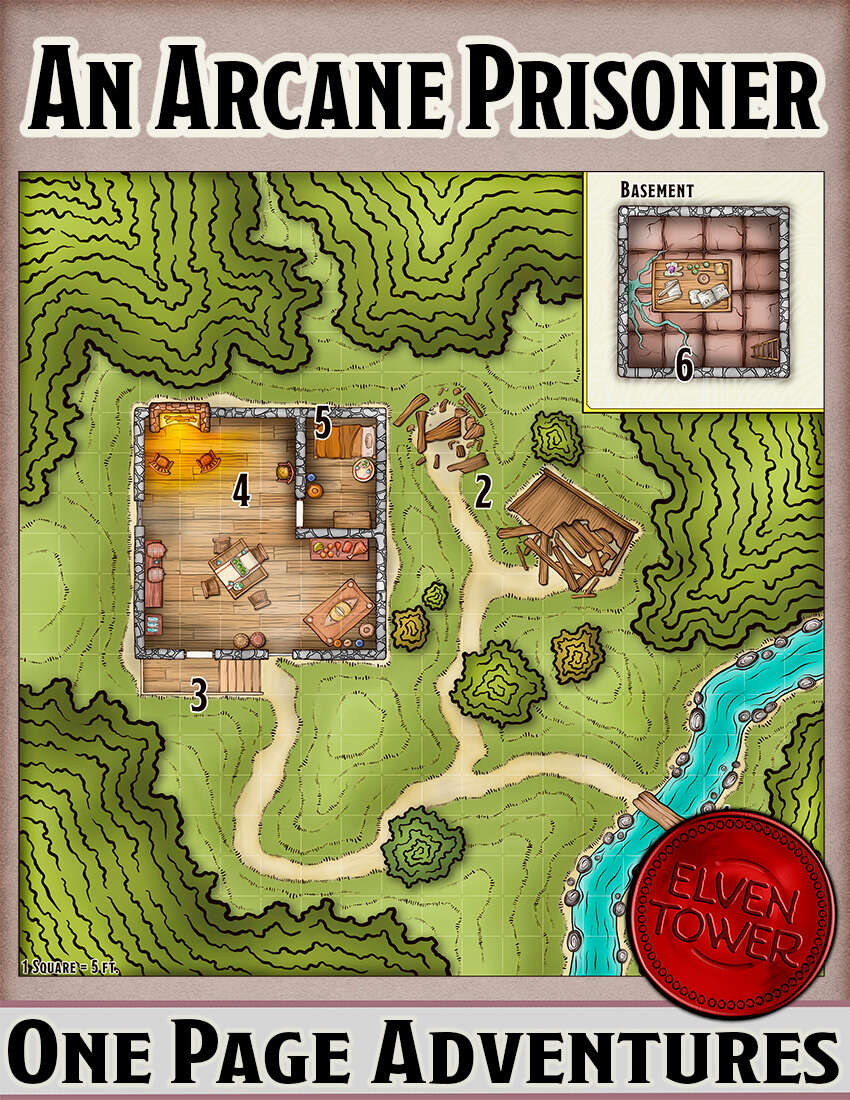 An Arcane Prisoner - One Page Adventure - Elven Tower | One Page ...