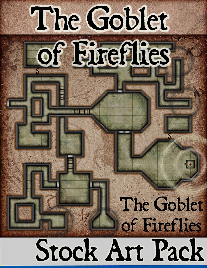 Elven Tower - Goblet of Fireflies | 25x25 Stock Battlemap - Elven Tower ...