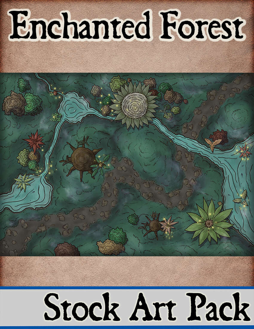 Elven Tower - Enchanted Forest | 18x13 Stock Battlemap - Elven Tower ...