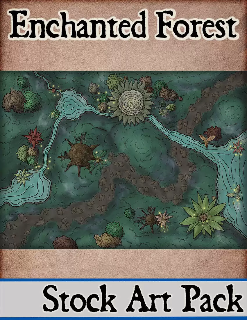 Elven Tower - Enchanted Forest | 18x13 Stock Battlemap - Elven Tower ...