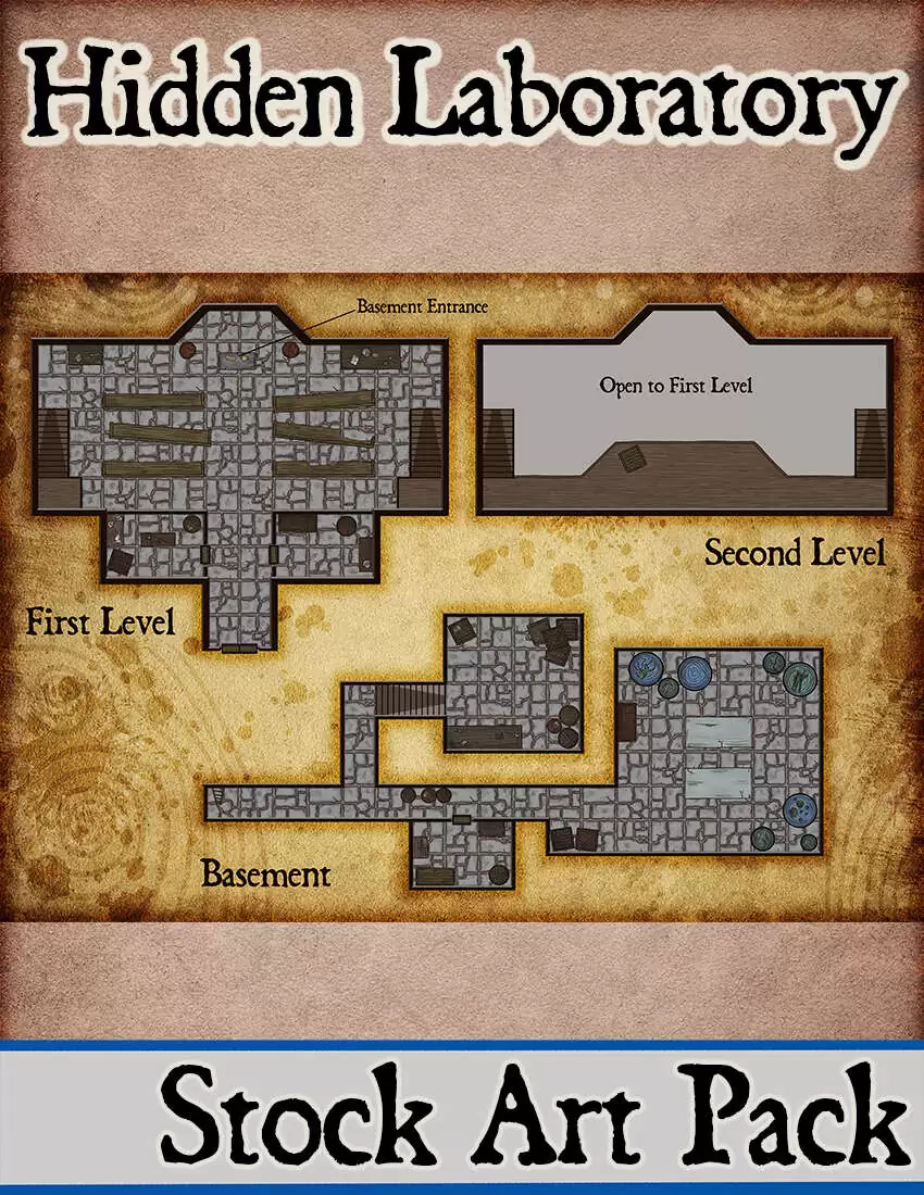 Elven Tower - Hidden Laboratory | 27x19 Stock Battlemap - Elven Tower ...