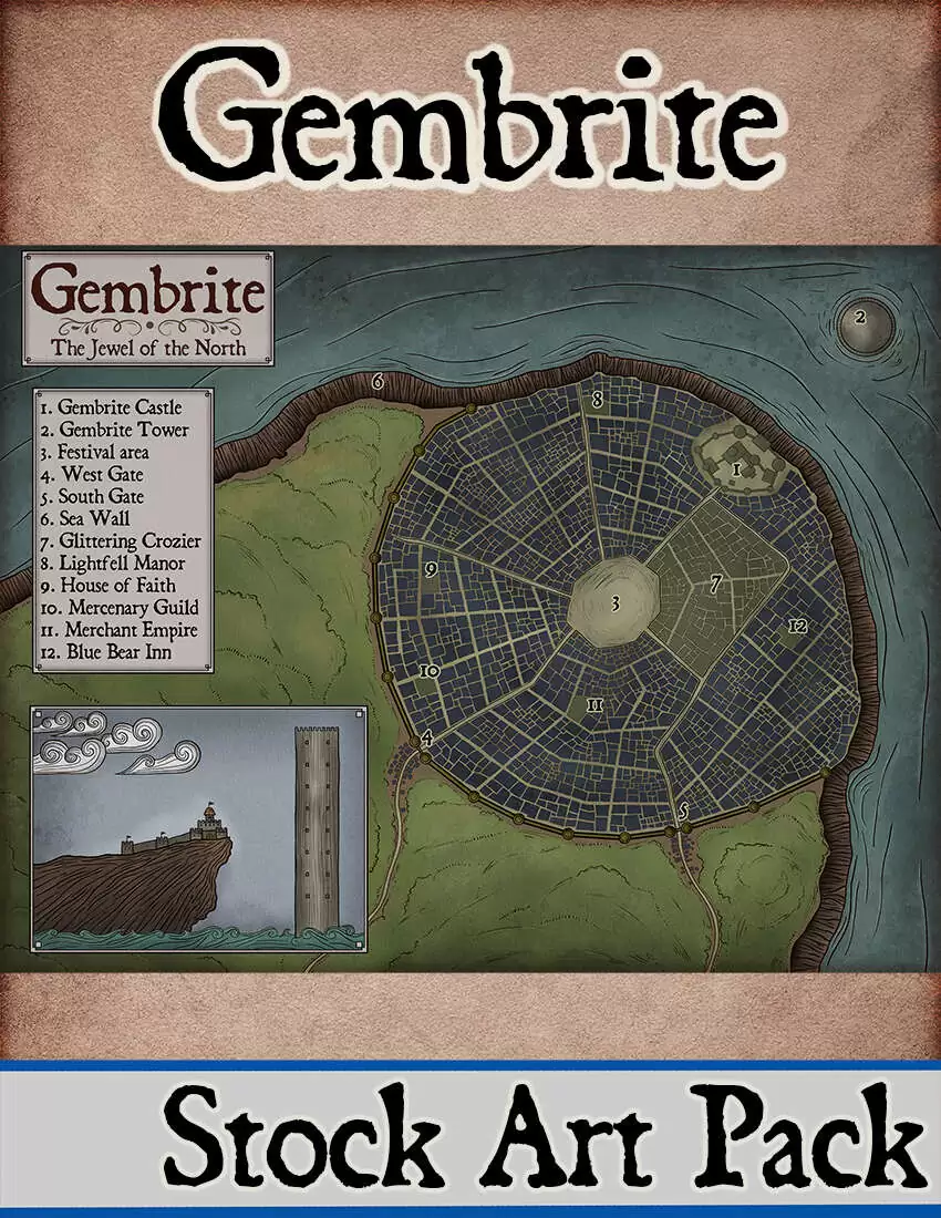 Elven Tower - Gembrite | Stock City Map - Elven Tower | Stock Maps ...