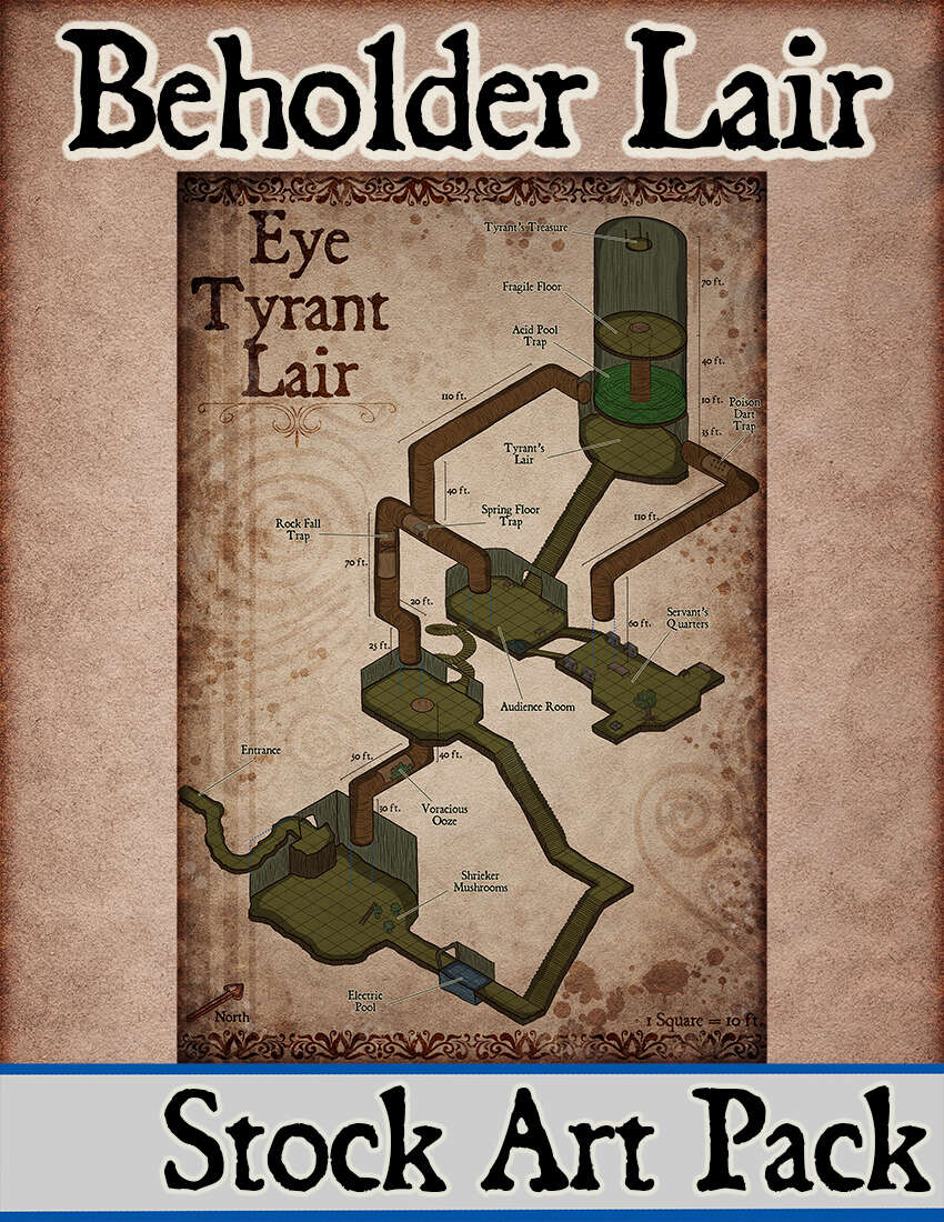 Elven Tower - Beholder Lair | Stock Battlemap - Elven Tower | Stock ...