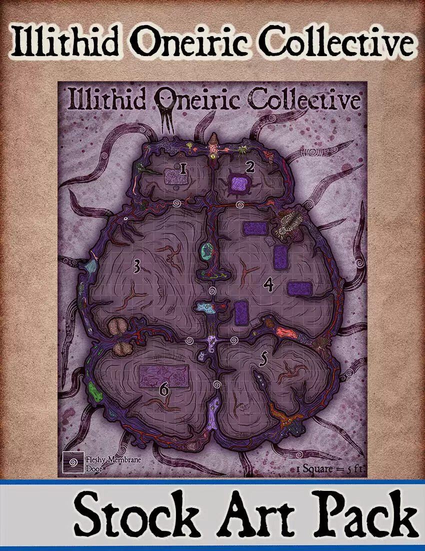 Elven Tower - Illithid Oneiric Collective | 29x32 Stock Battlemap ...