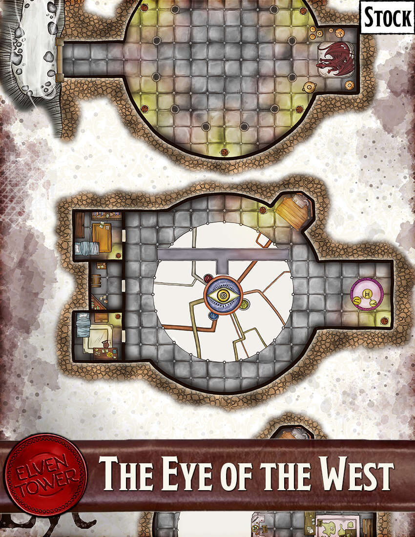 Elven Tower - The Eye of the West | 26x41 Stock Battlemap - Elven Tower ...