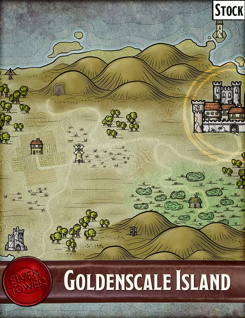 Elven Tower - Goldenscale Island | Stock Region Map - Elven Tower ...