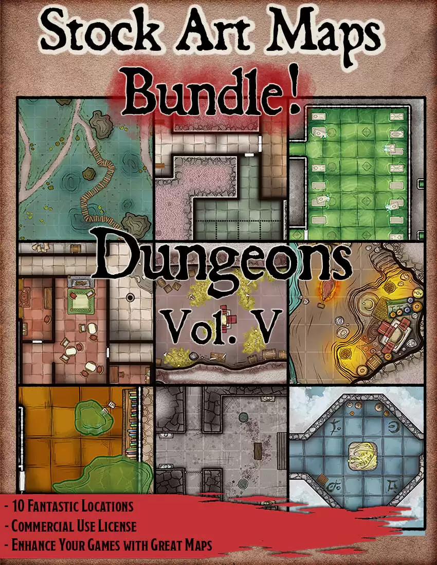 Stock Art Maps Bundle 12 - Dungeons Vol. V [BUNDLE] - Elven Tower ...