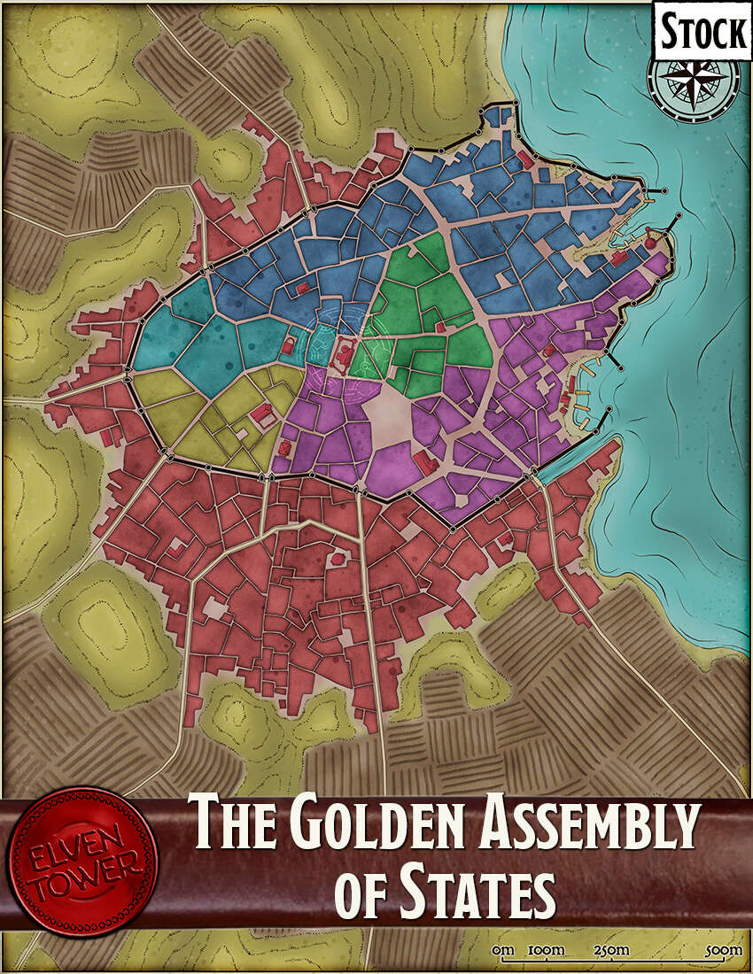 Elven Tower - Golden Assembly of States | Stock City Map - Elven Tower ...