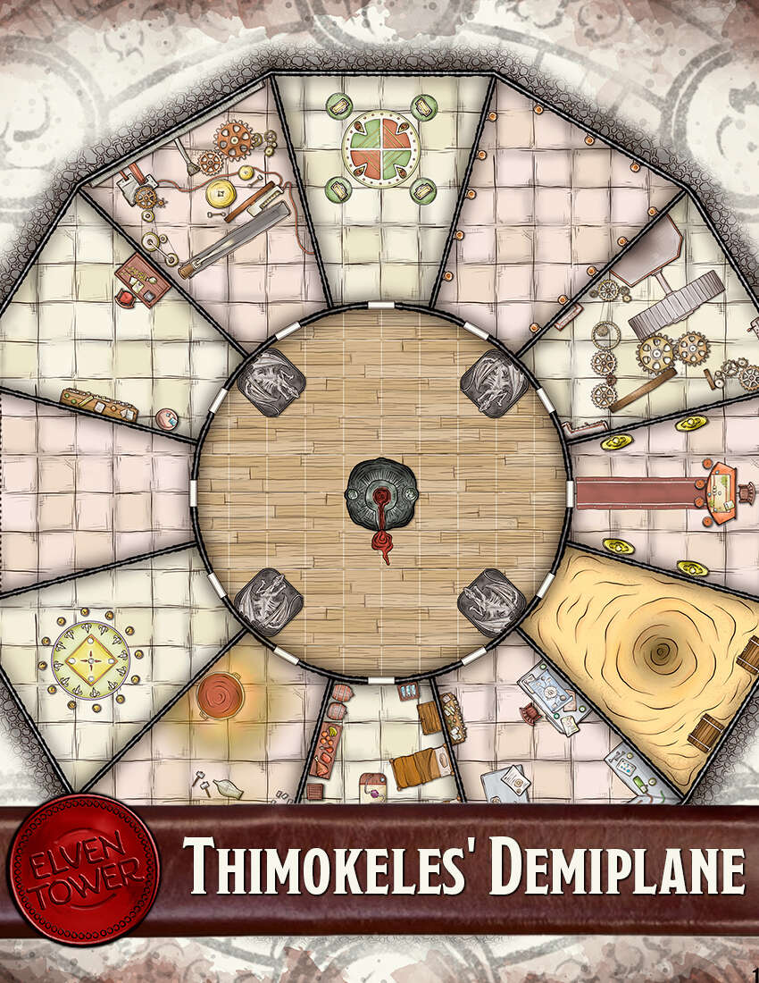Elven Tower - Thimokeles' Demiplane | 26x26 Stock Battlemap - Elven ...