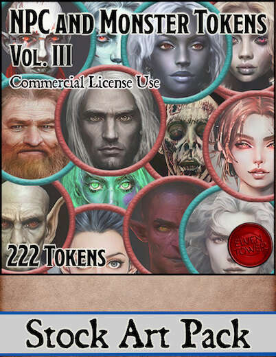 NPC and Monster Tokens Vol. III - Stock Art - Elven Tower | Token Packs ...