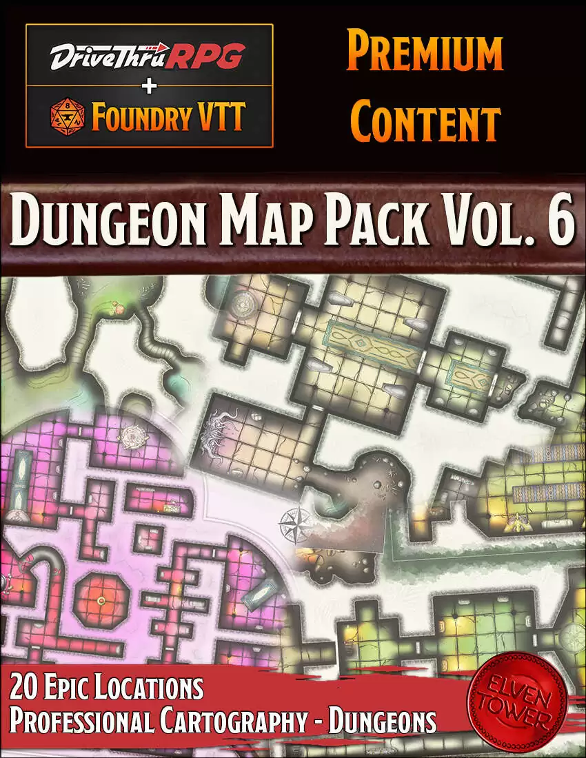 Dungeon Map Pack Vol. 6 - Foundry VTT - Elven Tower | Foundry VTT ...