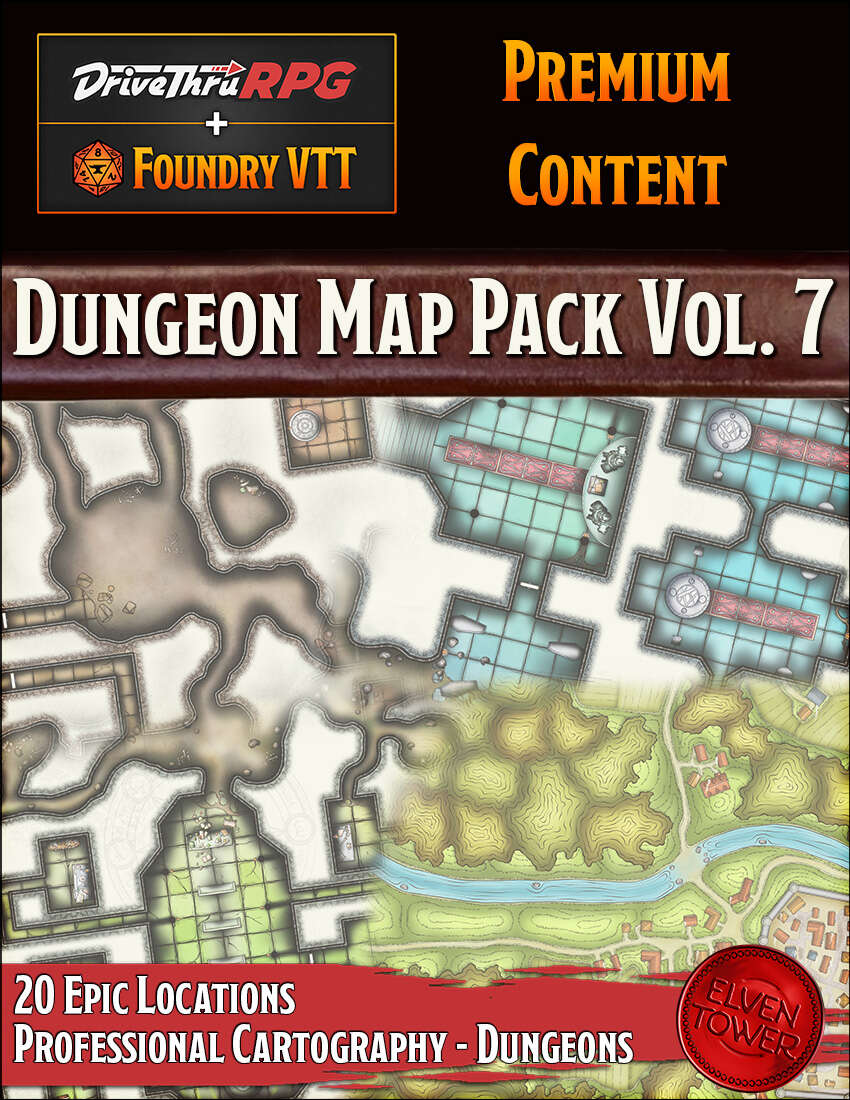Dungeon Map Pack Vol. 7 - Foundry VTT - Elven Tower | Foundry VTT | DriveThruRPG