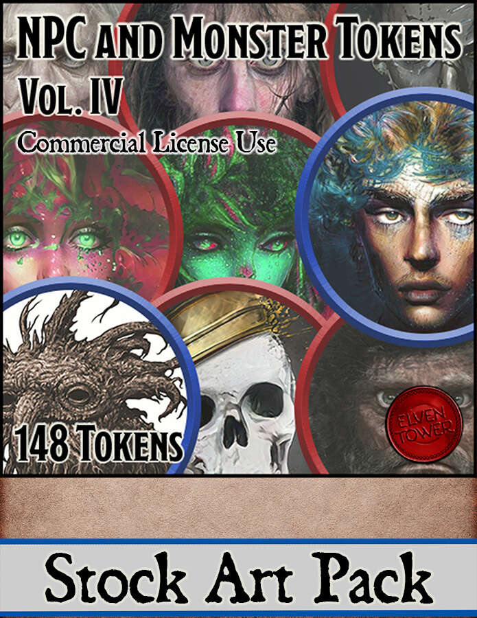 NPC and Monster Tokens Vol. IV - Stock Art - Elven Tower | Token Packs ...