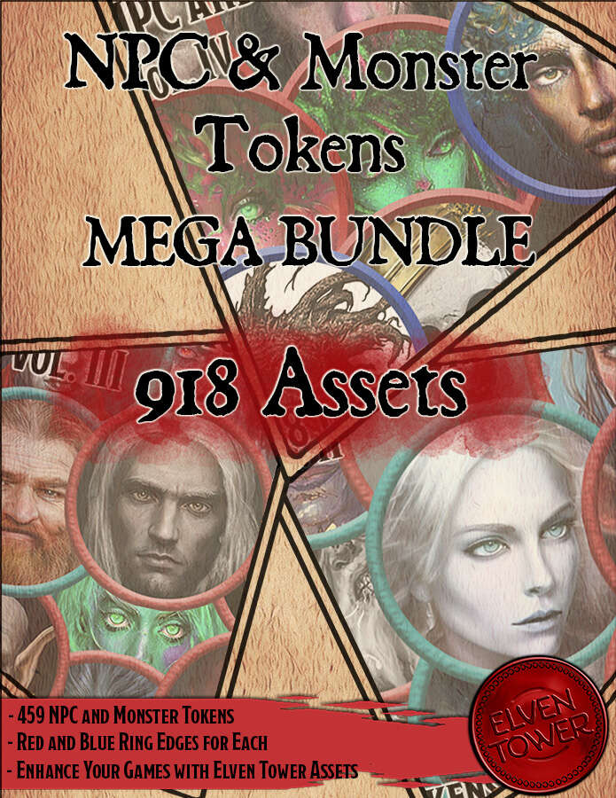 NPC and Monster Tokens Mega Bundle [BUNDLE] - Elven Tower | Token Packs ...