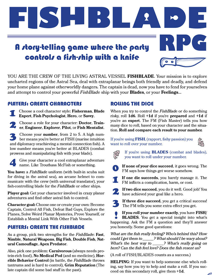 FishBlade RPG - Elven Tower | One Page Adventures | DriveThruRPG