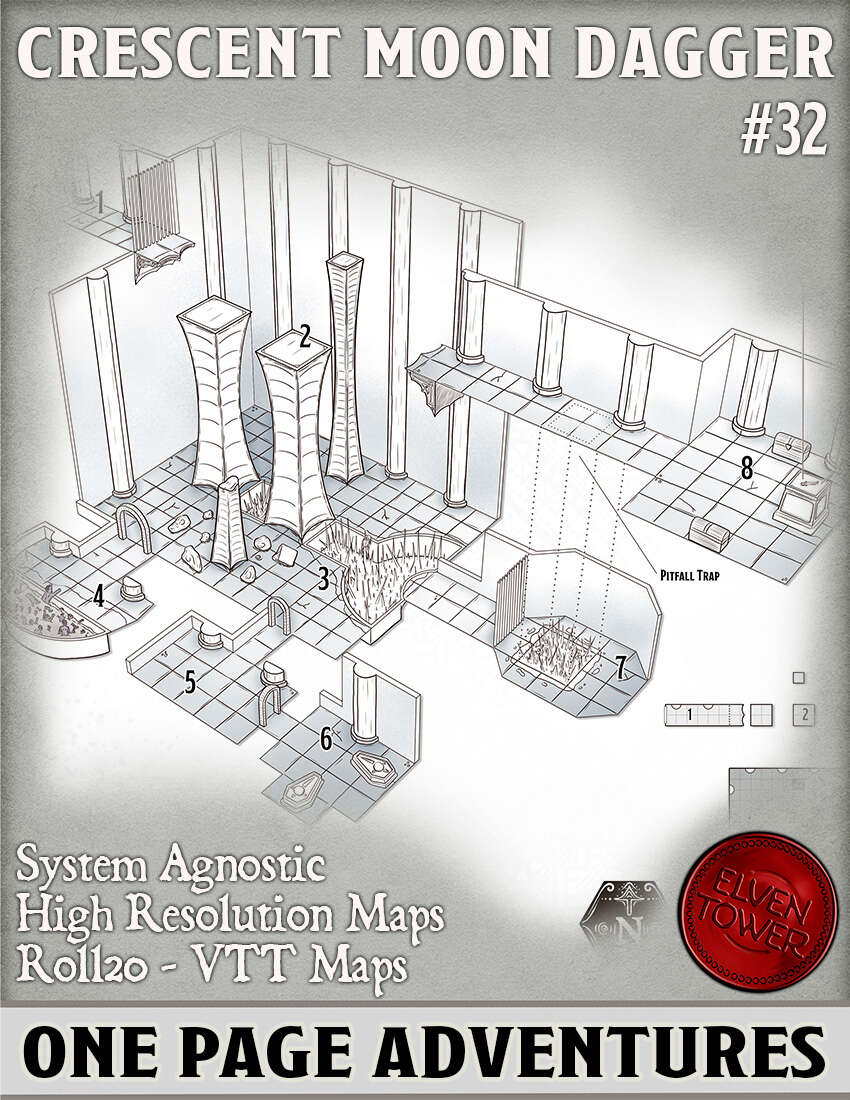 The Crescent Moon Dagger - One Page Adventure - Elven Tower | One Page ...