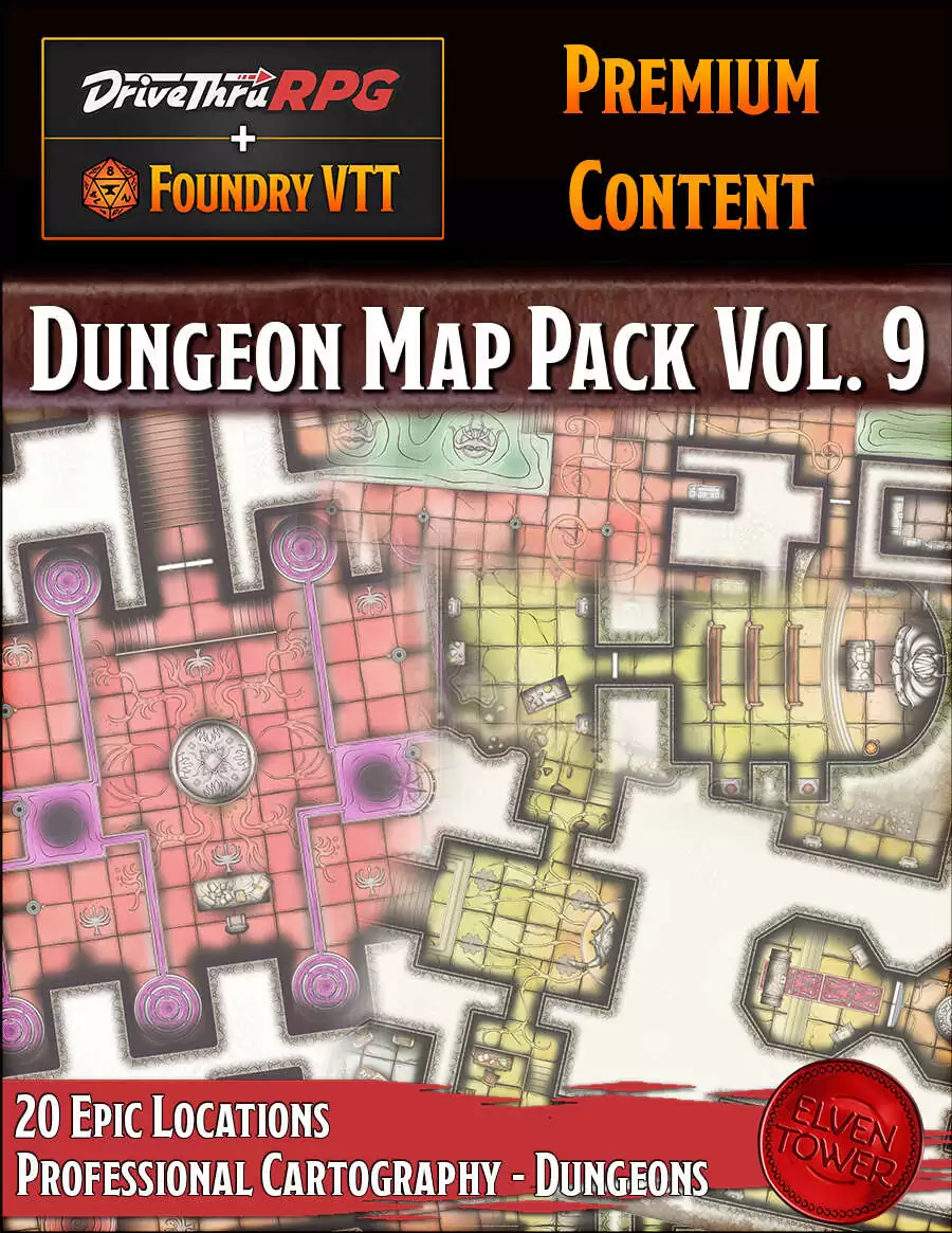Dungeon Map Pack Vol. 9 - Foundry VTT - Elven Tower | Foundry VTT ...