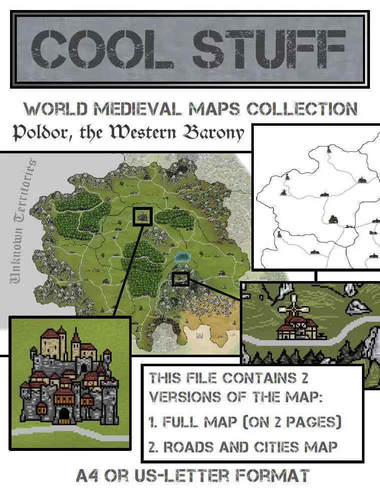 Medieval map 16: Poldor - CoolStuff | Medieval Maps Collection ...