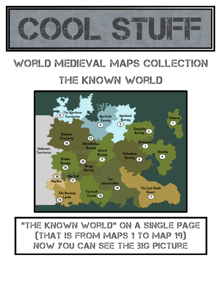 Medieval map 00: KNOWN WORLD - CoolStuff | Medieval Maps Collection ...