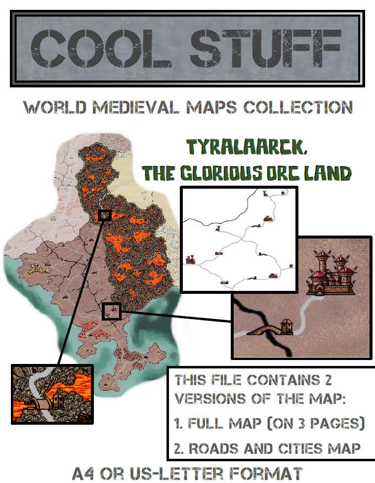 Medieval map 25: Tyralaarck - CoolStuff | Medieval Maps Collection ...