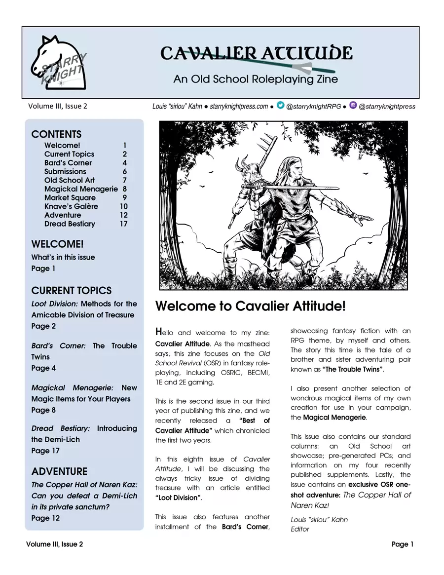 SCAIII.2 Cavalier Attitude - Starry Knight Press | DriveThruRPG