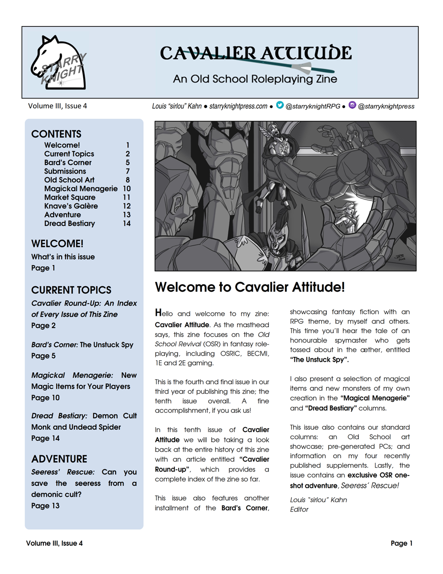 SCAIII.4 Cavalier Attitude - Starry Knight Press | DriveThruRPG