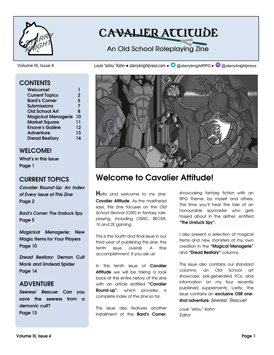 SCAIII.4 Cavalier Attitude - Starry Knight Press | DriveThruRPG