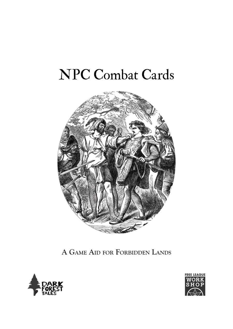 NPC Combat Cards - Free League Publishing | Dark Forest Tales | Free ...
