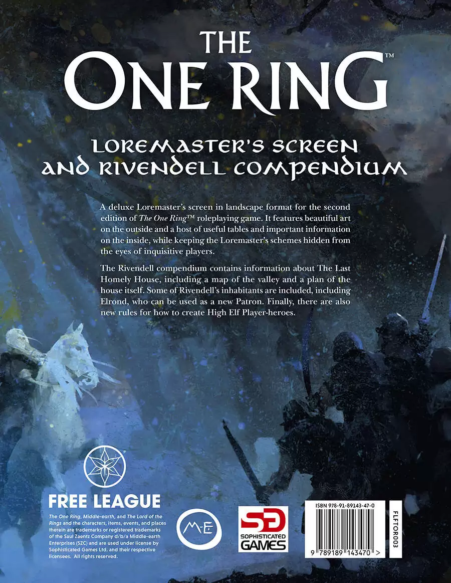The One Ring™ Loremaster's Screen & Rivendell Compendium - Free League ...