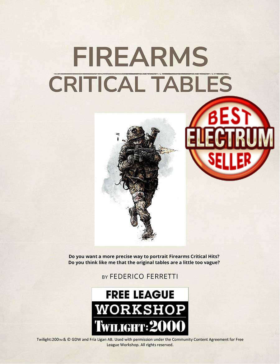 Twilight 2k 4ed Firearms Critical Tables - Free League Publishing ...