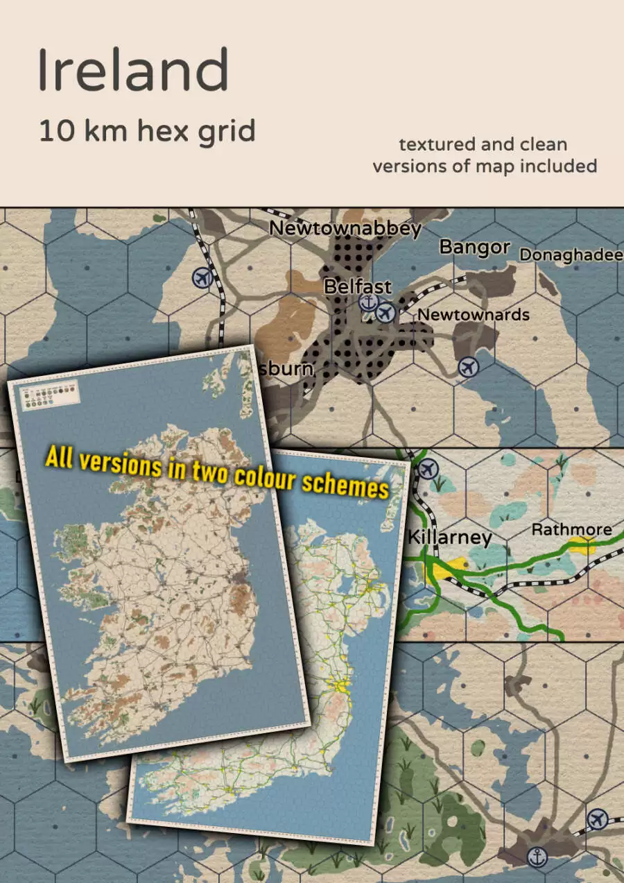 Twilight: 2000 - Ireland Travel Map - Free League Publishing | Free ...