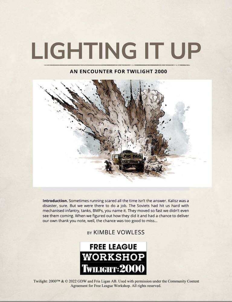 Lighting It Up - An Encounter for Twilight 2000 - Free League ...