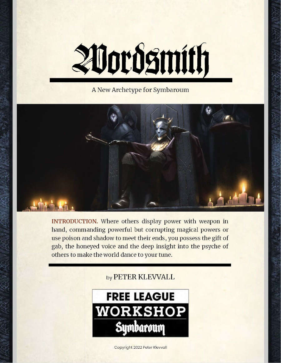 Wordsmith Archetype for Symbaroum - Free League Publishing | Free ...