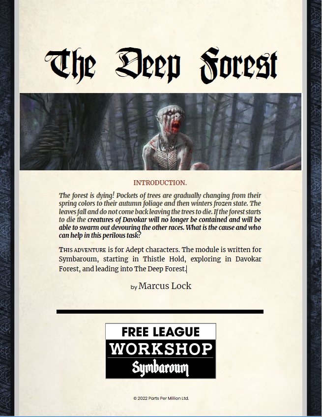 The Deep Forest - Free League Publishing | Parts Per Million ...