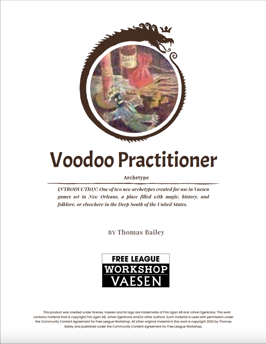 Voodoo Practitioner: An Archetype for Vaesen - Free League Publishing ...