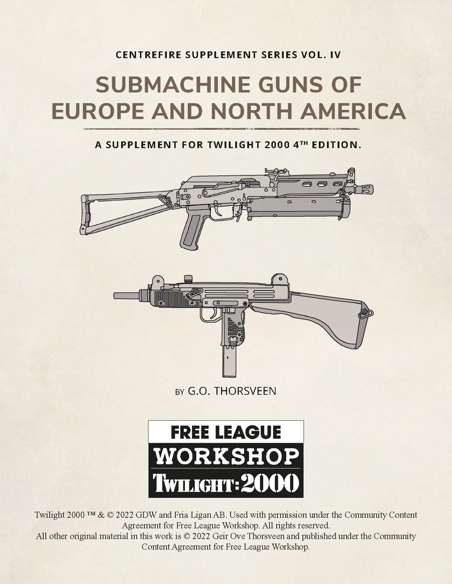 Submachine Guns of Europe and North America - Free League Publishing ...