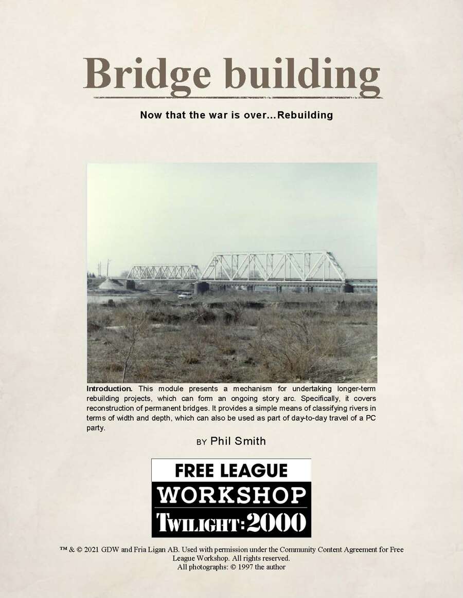 Bridge Building - Free League Publishing | Free League Work Shop ...