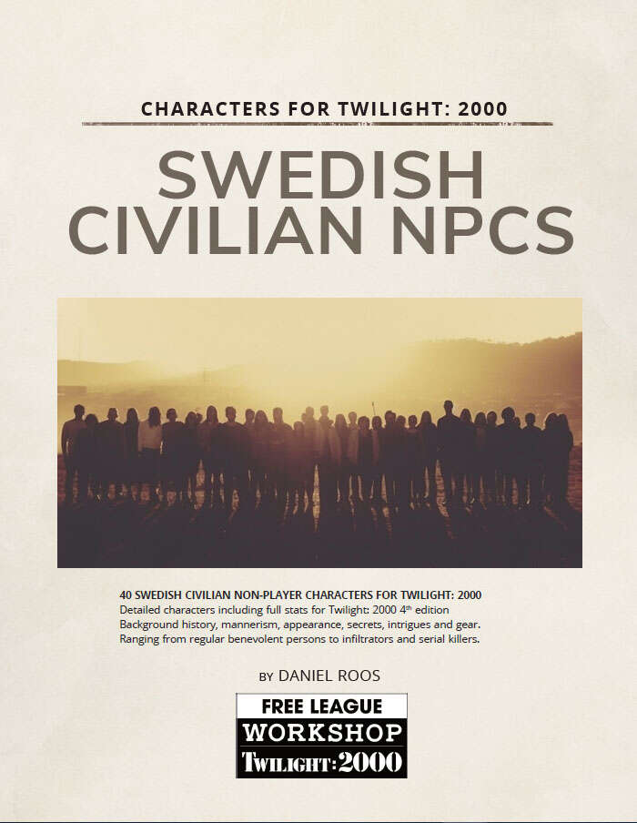 Swedish Civilian NPCs - Free League Publishing | Free League Work Shop ...