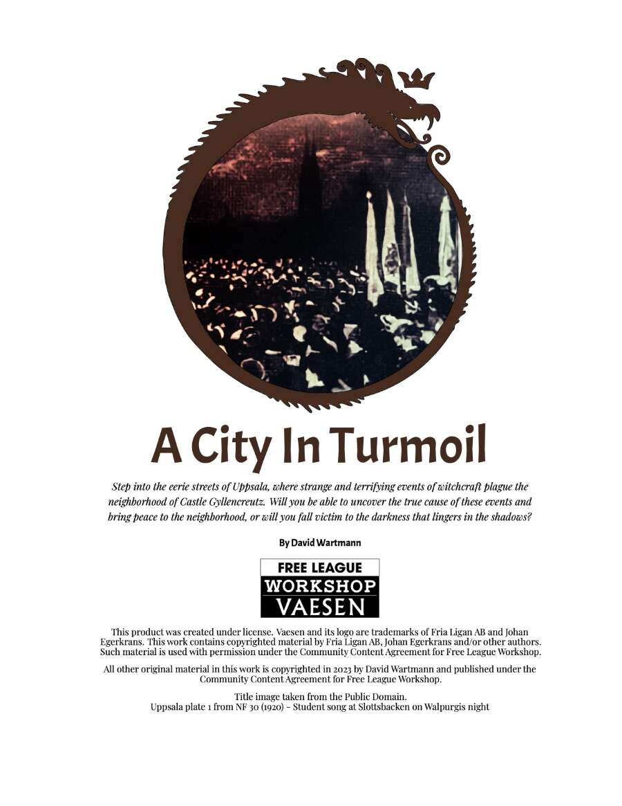 A City in Turmoil - Free League Publishing | Free League Work Shop ...