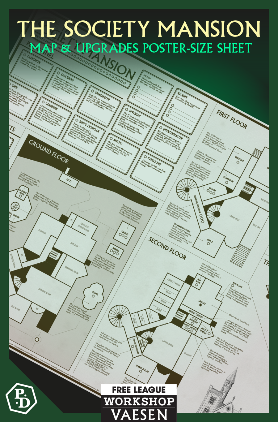 Vaesen - Society HQ Map and Upgrades Sheet - Free League Publishing ...