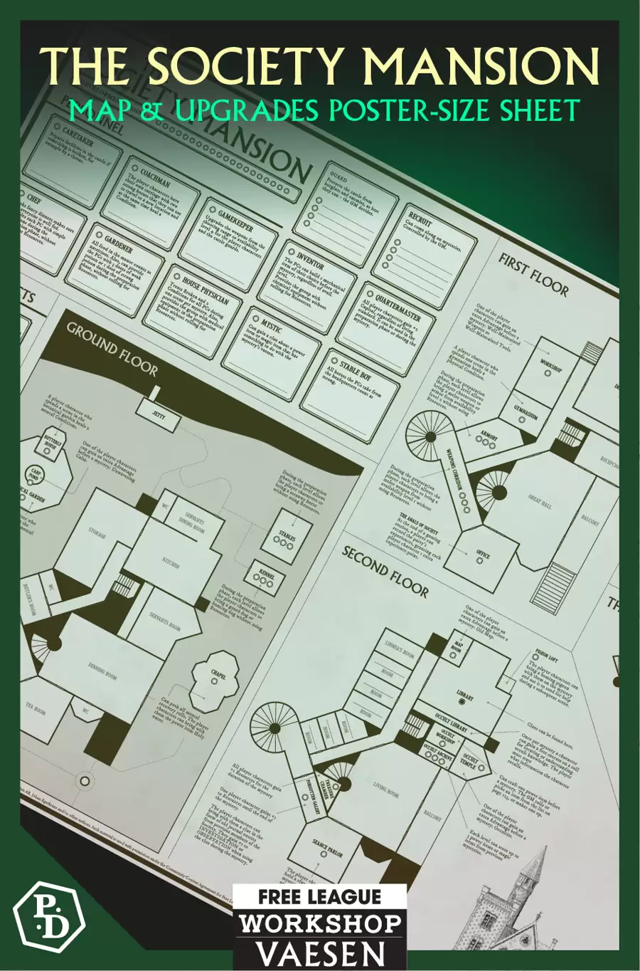 Vaesen - Society HQ Map and Upgrades Sheet - Free League Publishing ...