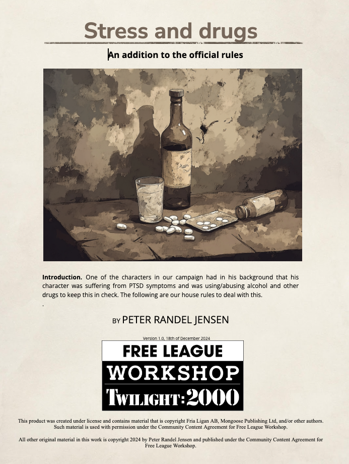 Rules supplement - Stress and Drugs - Free League Publishing | Free ...
